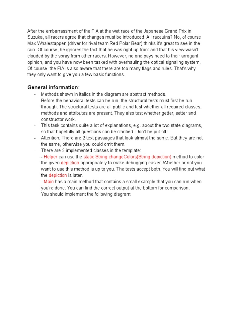 Assignment Description | PDF | Class (Computer Programming ... Assignment Description | PDF | Class (Computer Programming ...