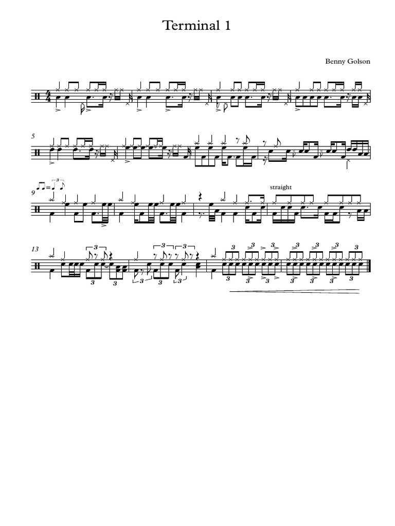 Terminal 1 Drum Transcript - Full Score | PDF
