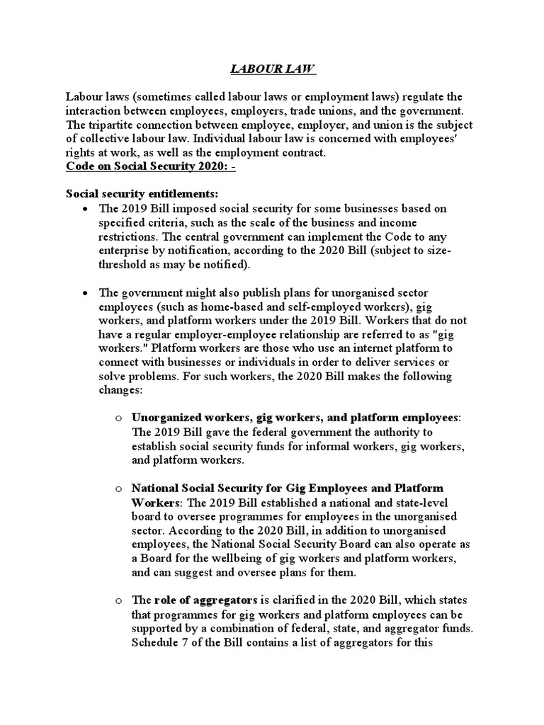 Labour Law - Parv Bakliwal | PDF | Wage | Minimum Wage Labour Law - Parv Bakliwal | PDF | Wage | Minimum Wage