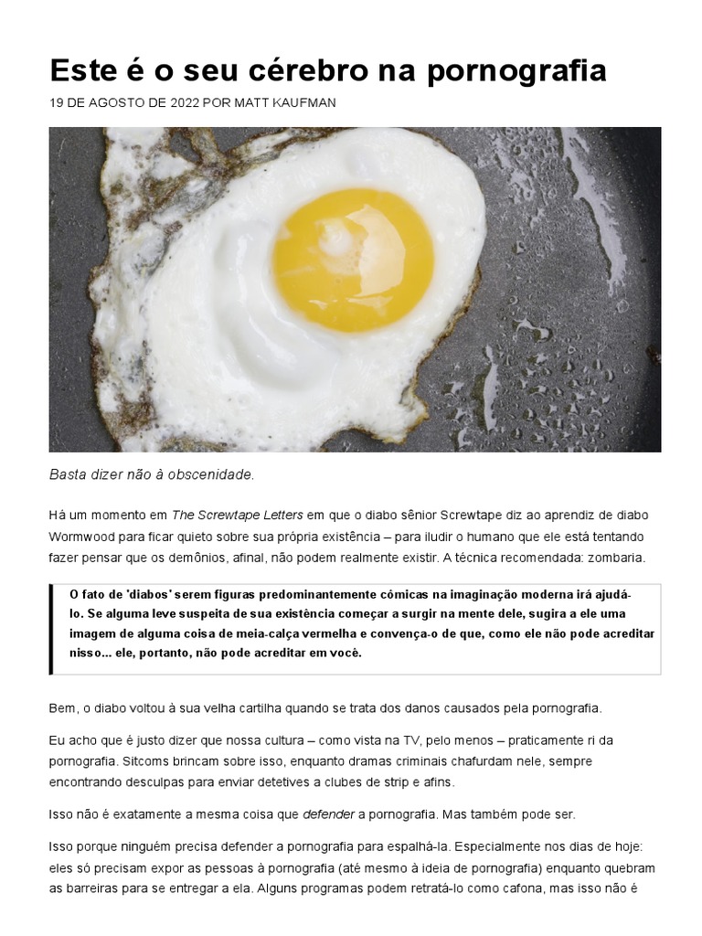 Este é O Seu Cérebro Na Pornografia Sem Limites Pdf