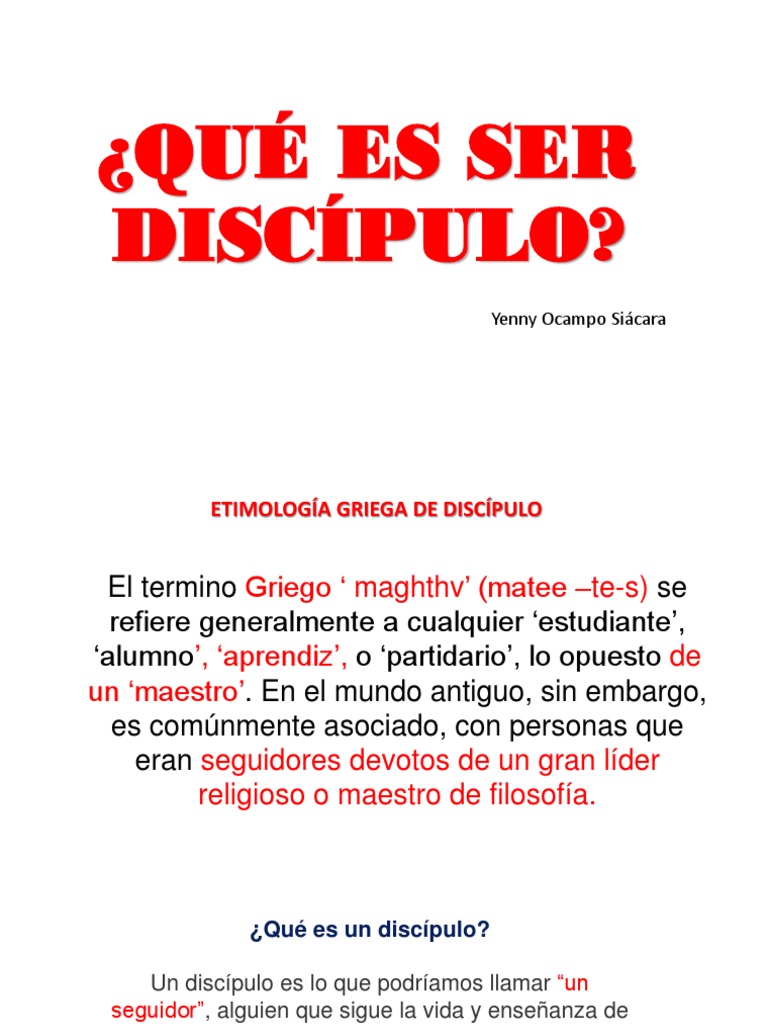 Qué Es Ser Discípulo | PDF