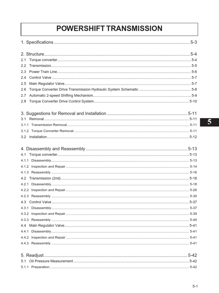 PowerShift Transmission Specifications, Structure, Removal & Installation | PDF | Automatic ...