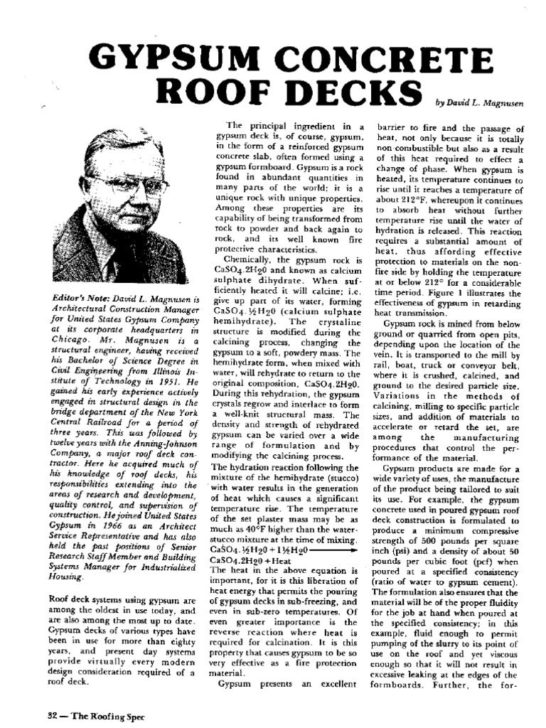 Gypsum Concrete Roof Decks1100 | PDF