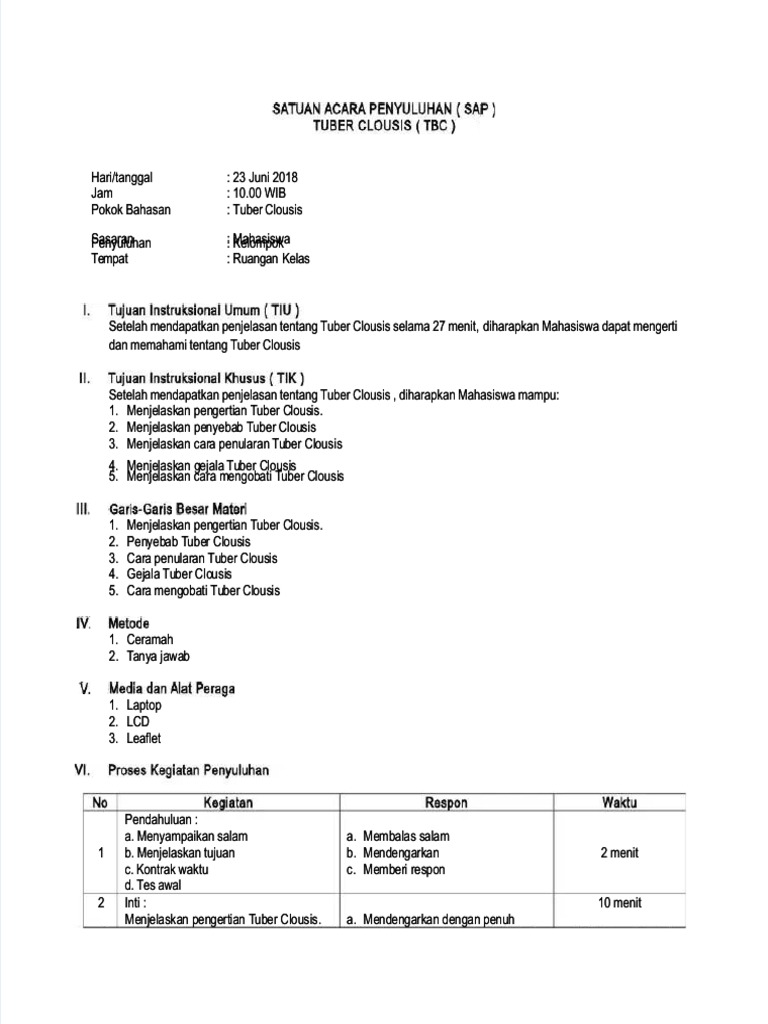 PDF Contoh Sap Keperawatan 1 Compress | PDF