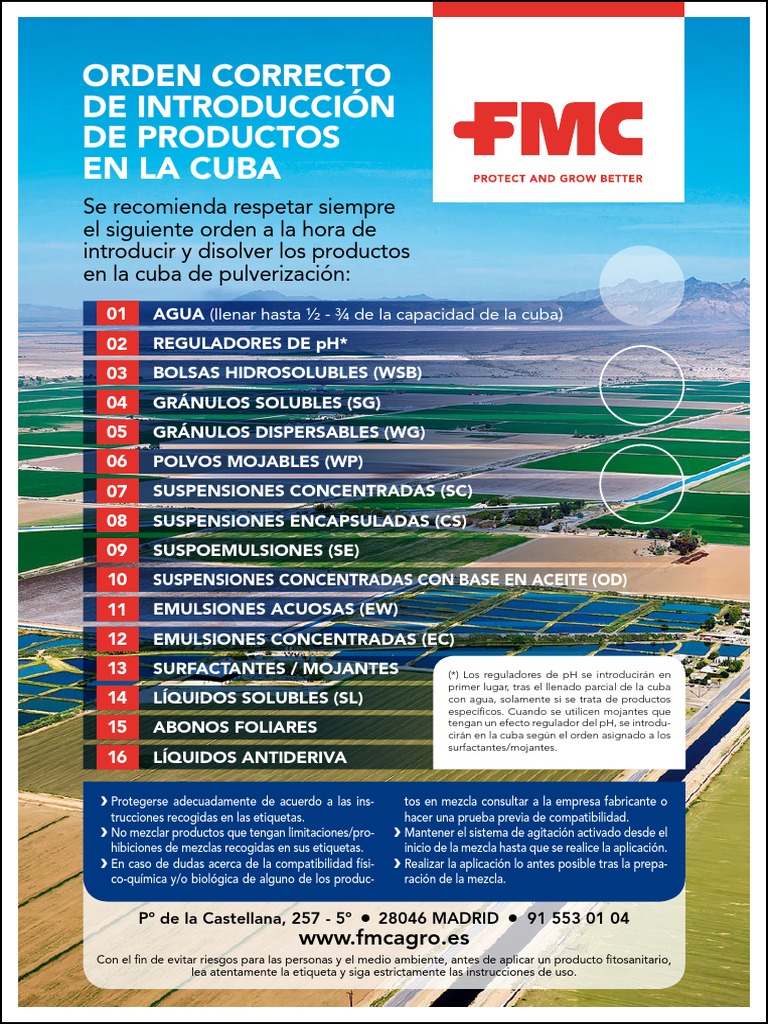 Orden Correcto Meclas Formulaciones | PDF