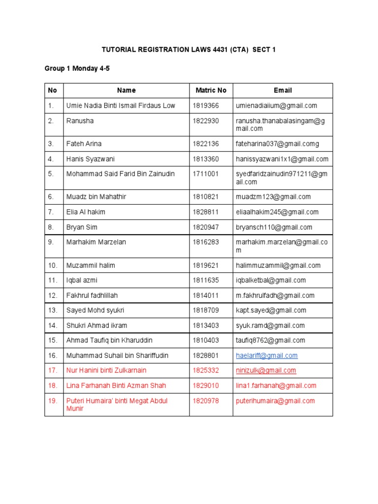 Tutorial Laws 4431 - s1 | Download Free PDF | Malaysia