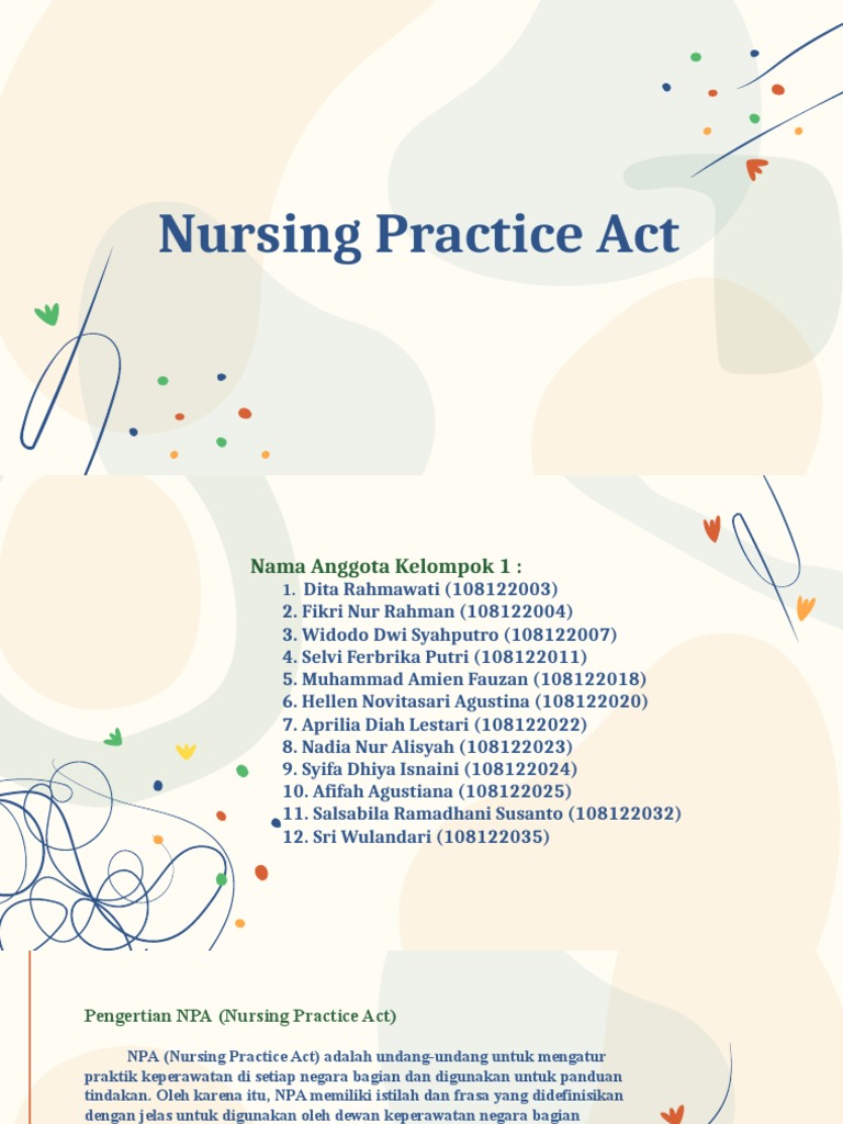 Nursing Practice Act Kel.1 | PDF