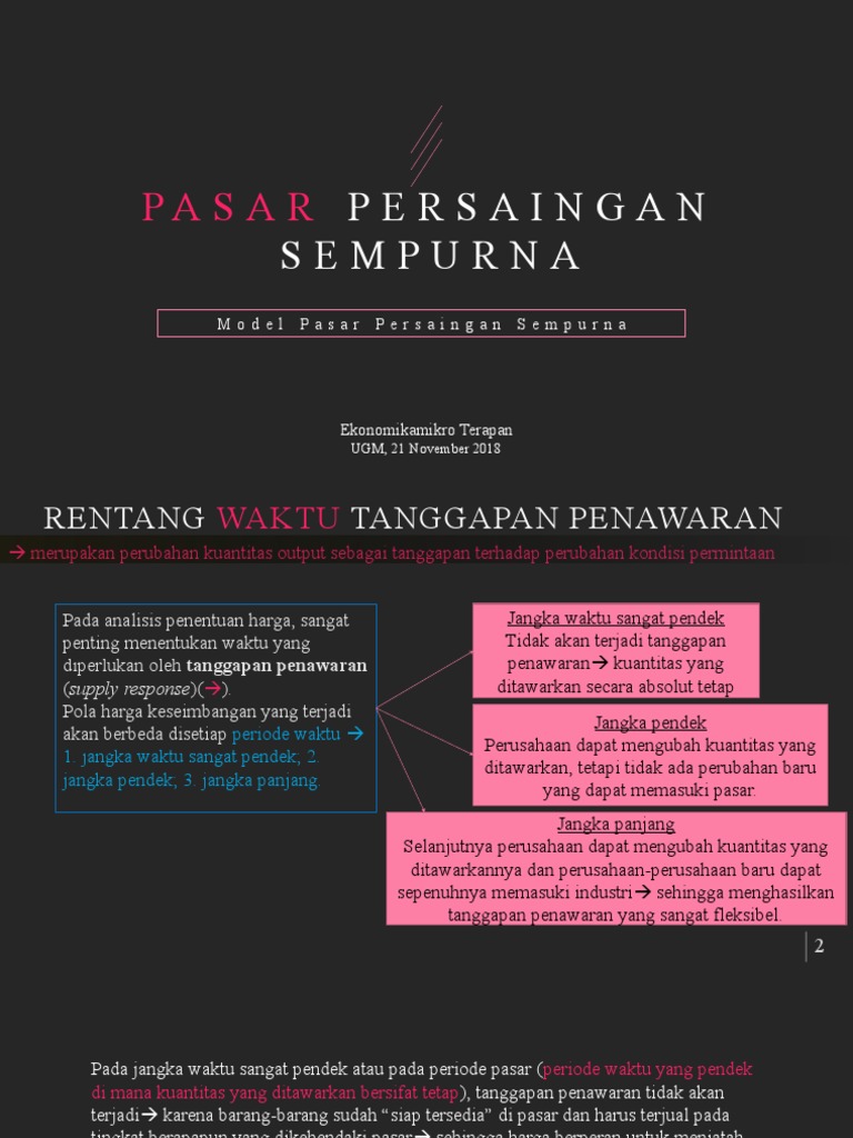 #12 - Pasar Persaingan Sempurna | PDF | Pengelolaan Keuangan & Uang