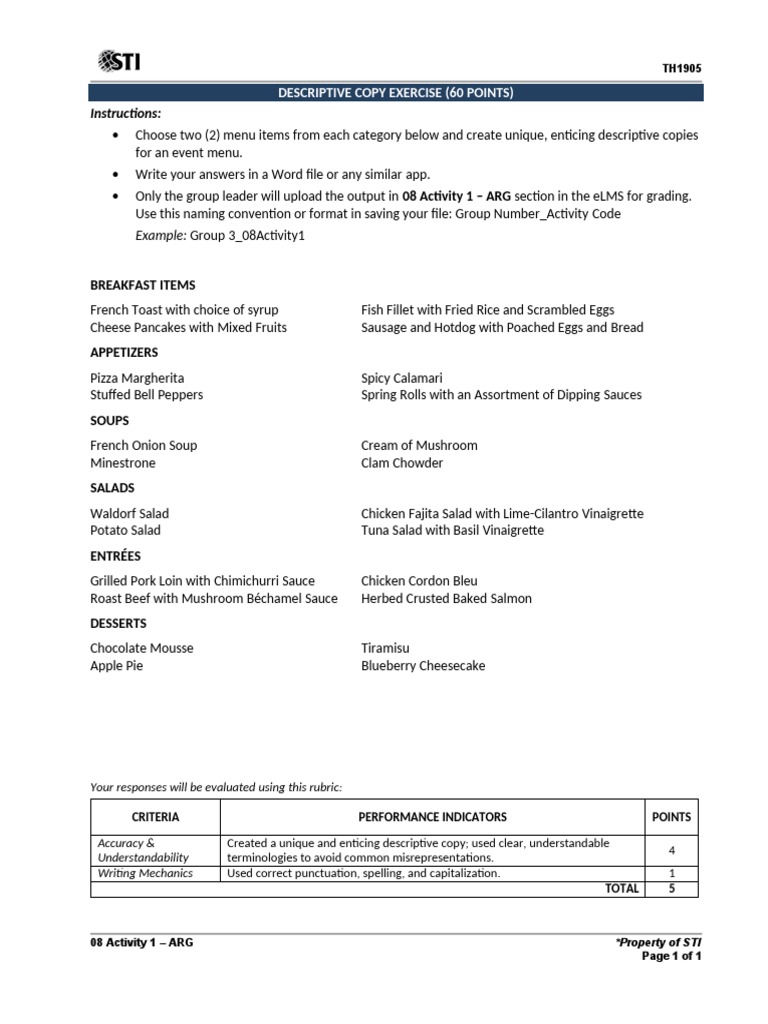 Instructions:: Example: Group 3 - 08activity1 | PDF