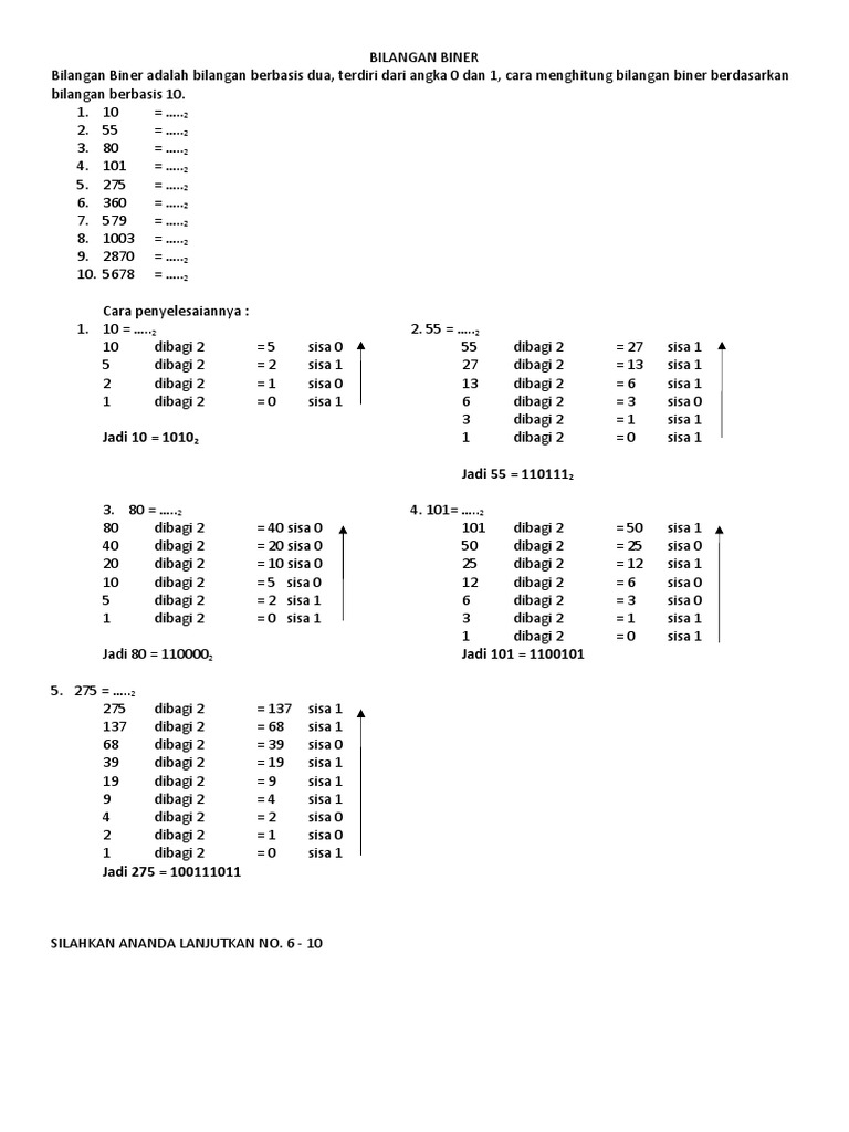 Bilangan Biner | PDF