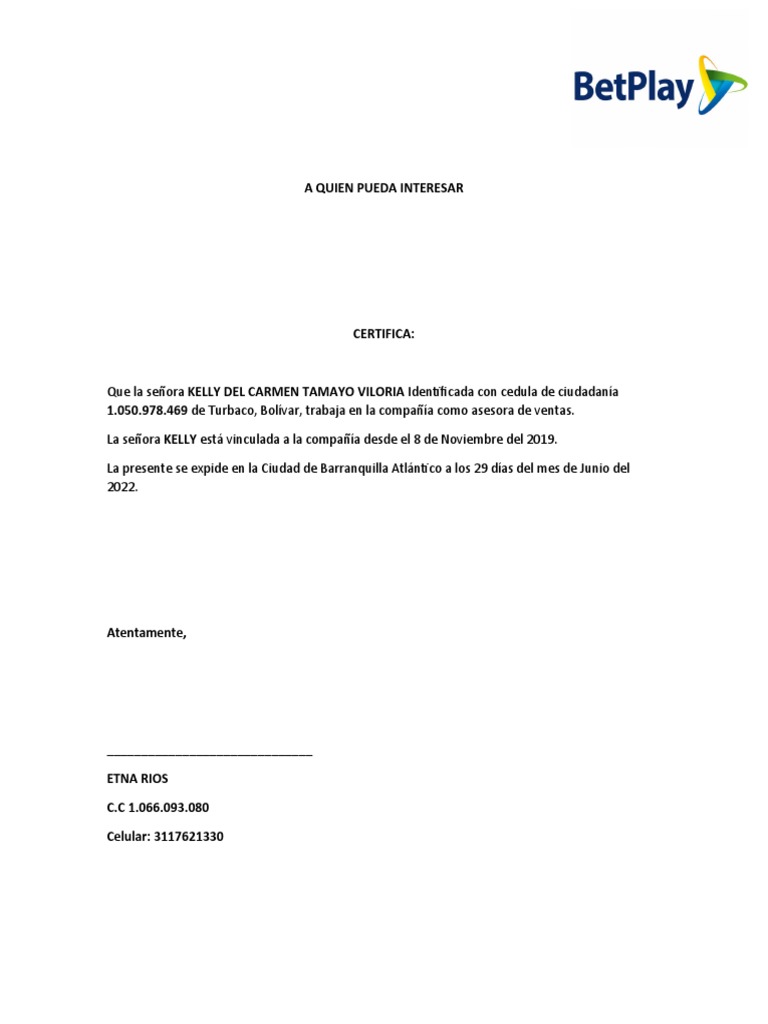 A Quien Pueda Interesar | PDF