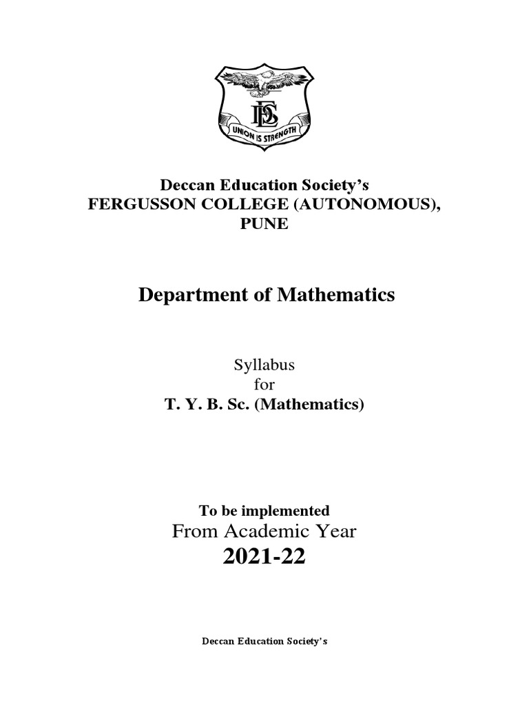 Ty.b.sc - Mathematicssyllabus Course Outcomes | PDF | Group (Mathematics) | Matrix (Mathematics)