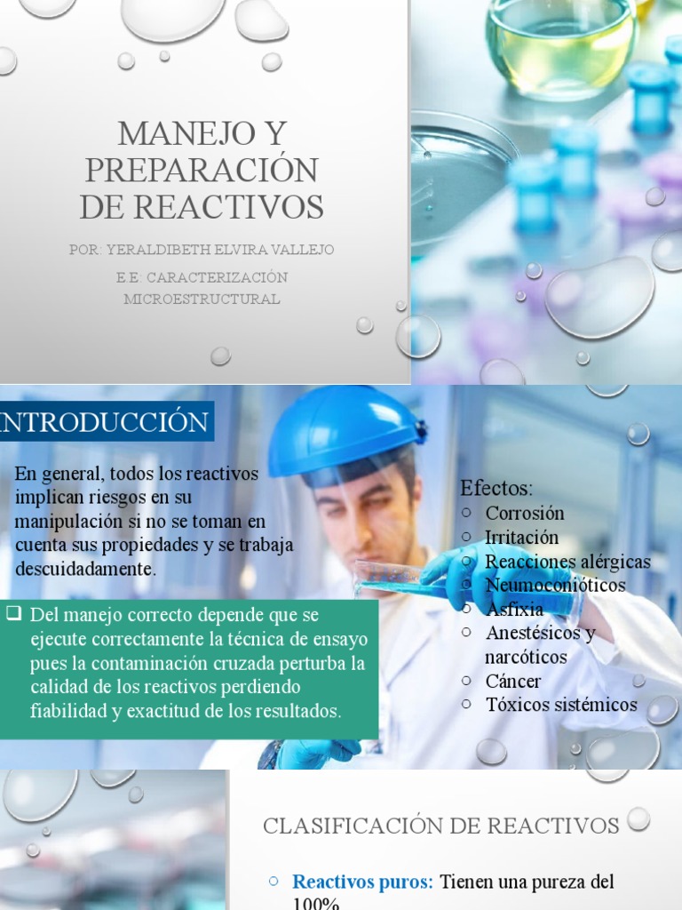 Manejo y Preparación de Reactivos | PDF | Reactivo | Química