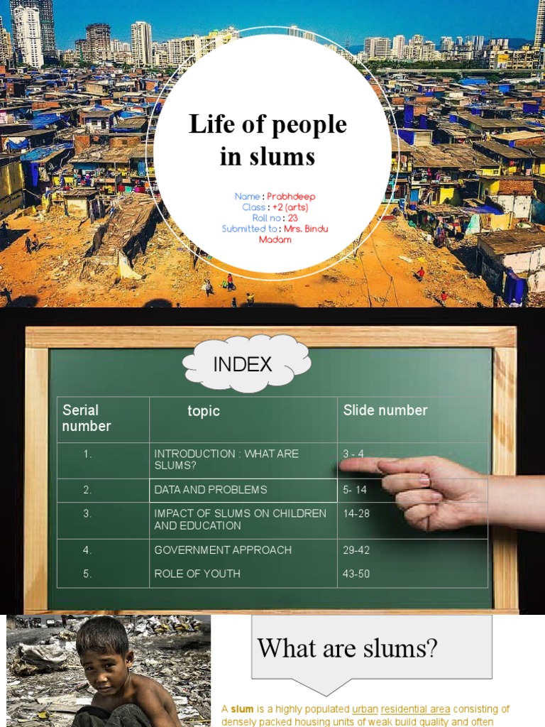 Life in Slums: Challenges and Education | PDF | Slum