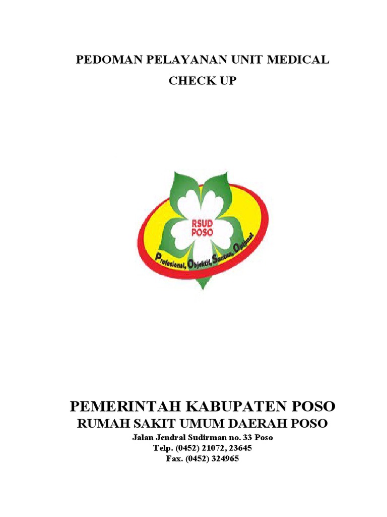 Pedoman Pelayanan Medical Check Up Poso | PDF