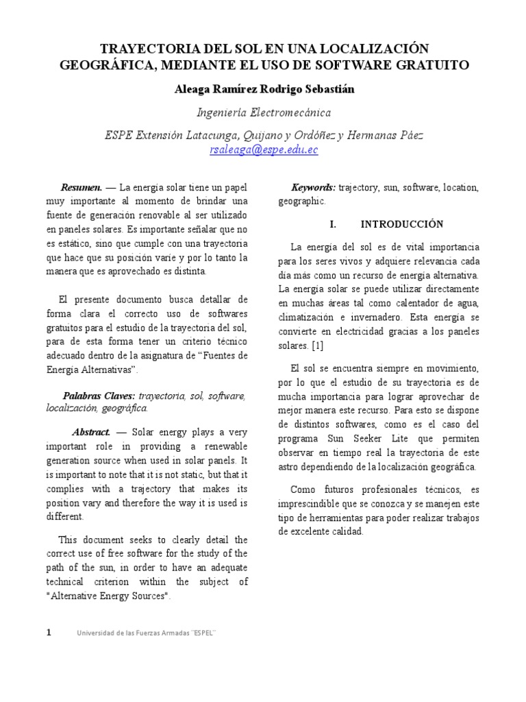Trayectoria Del Sol | PDF | Energía solar | Panel solar