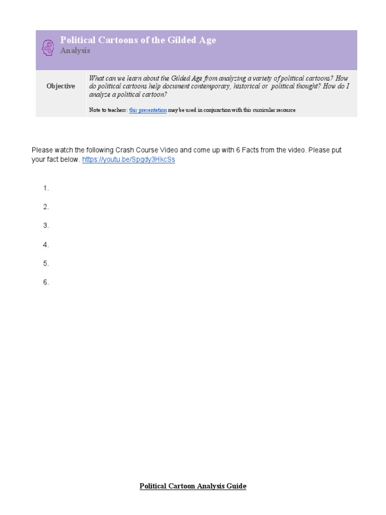 Annotated-Political Cartoons of The Gilded Age Modified Day 1 | PDF