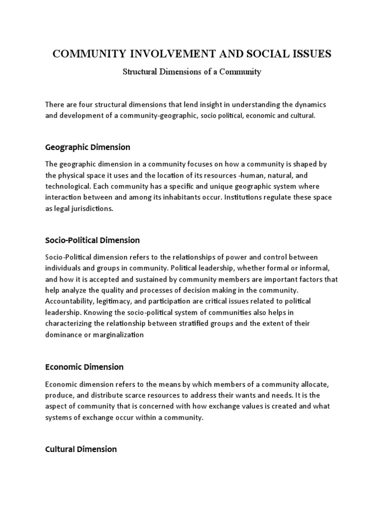 COMMUNITY4 Understanding Community Structures | PDF | Community ...