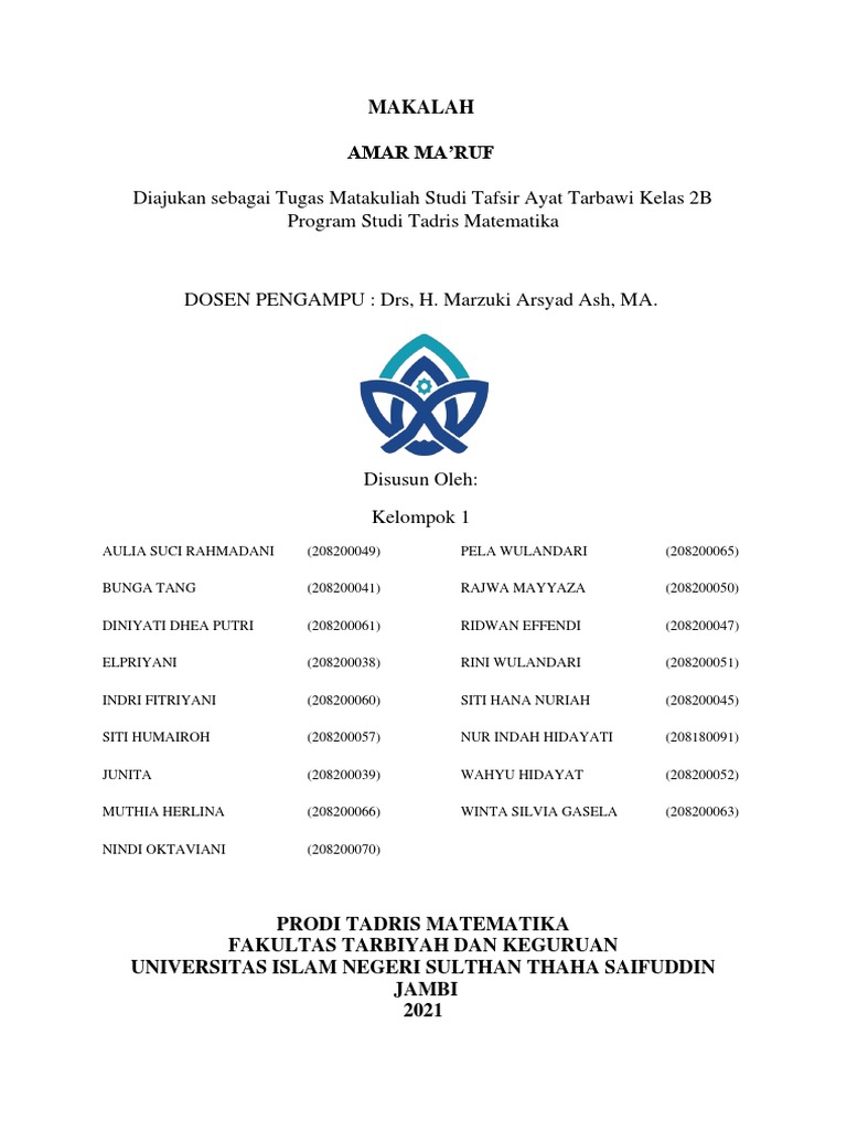Amar Ma'Ruf - Kelompok 1 | PDF | Agama & Spiritualitas