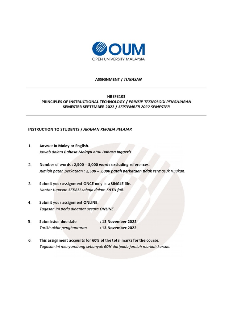 Assignment / Tugasan | PDF