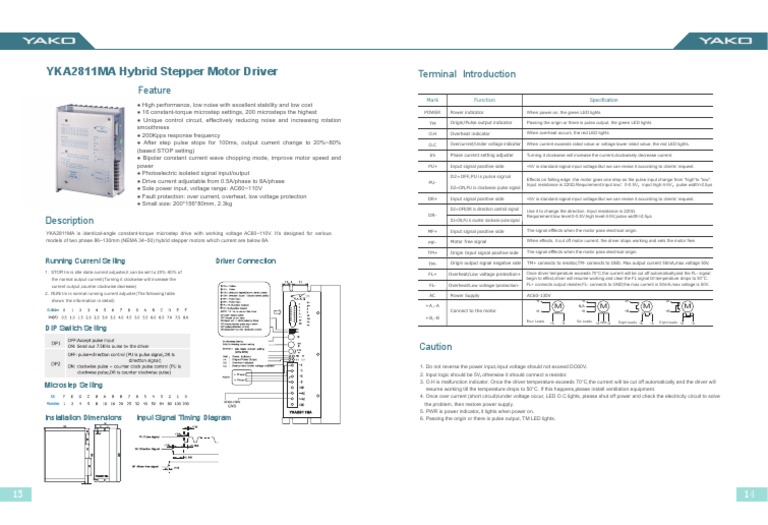 Yka 2811 Ma | PDF | Electric Motor | Power Supply
