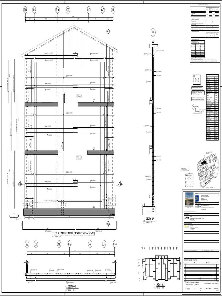 BB CC DD Ee FF GG HH: Scale 1: 25 | PDF | Concrete | Composite Material