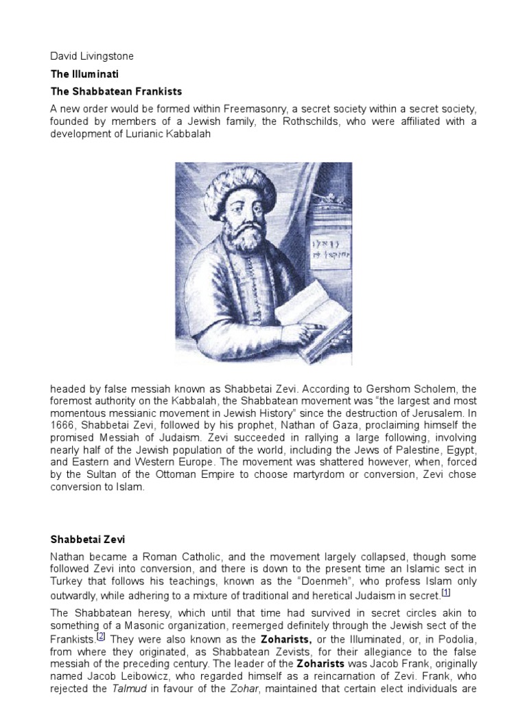 The Shabbatean Frankists | PDF | Illuminati | Freemasonry
