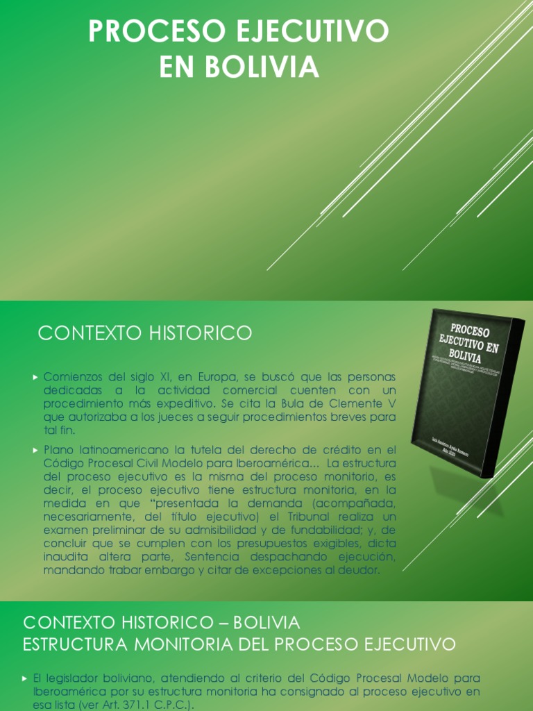 Proceso Ejecutivo en Bolivia 17-08-2020 | PDF | Ley procesal | Demanda judicial