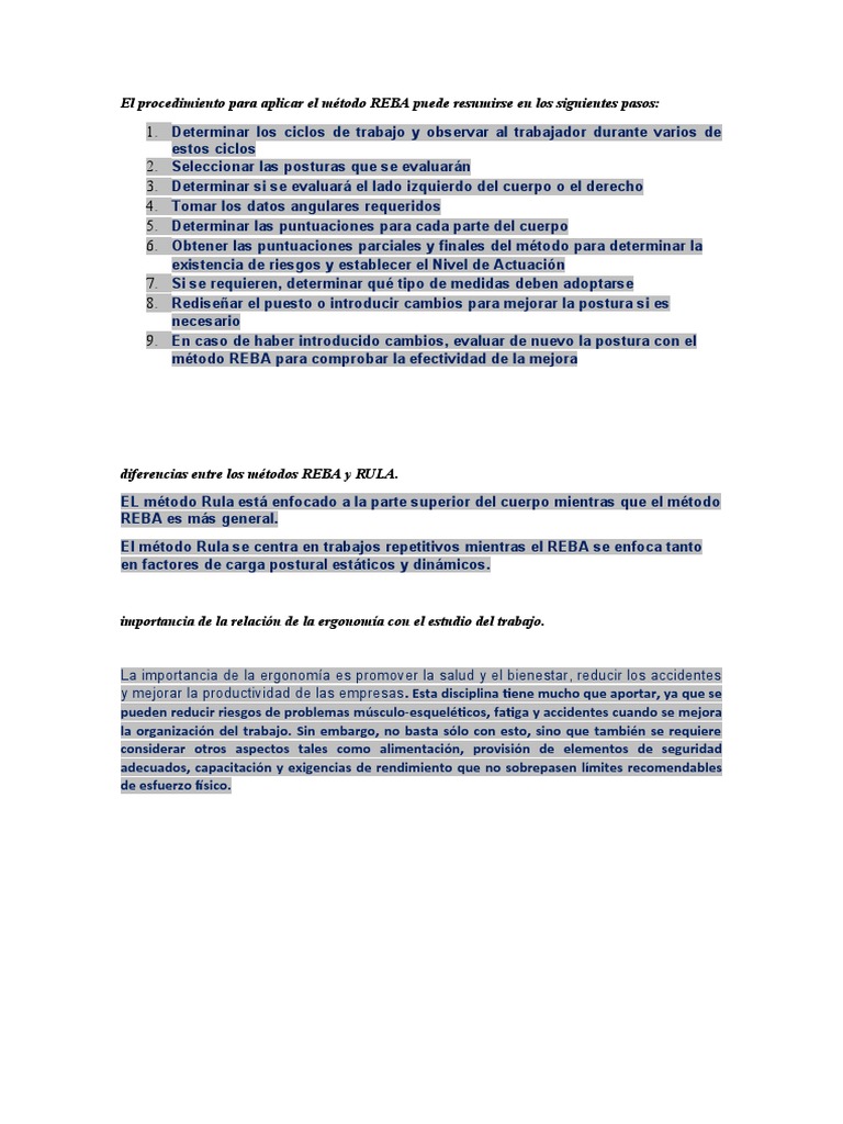 Solucion Ejercicio 5 Ergonomia | PDF