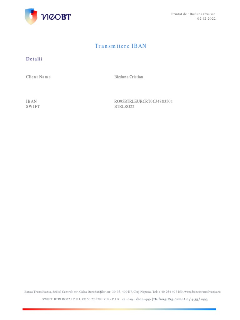 Transmit Ere Iban | PDF