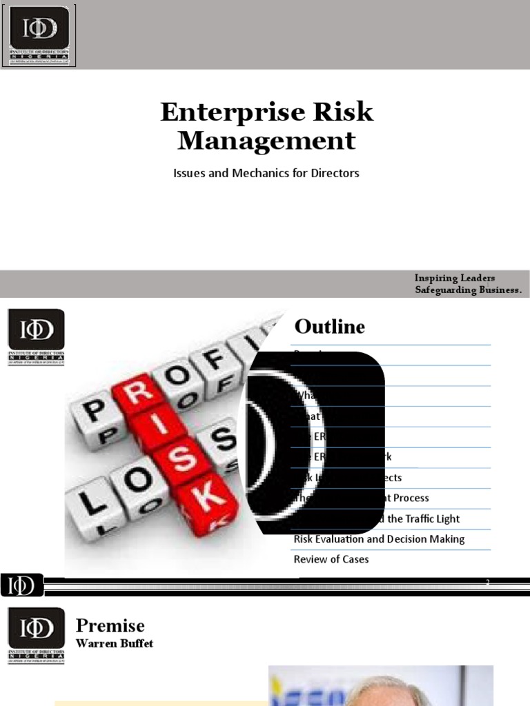 IoD Adedipe Enterprise Risk Management | PDF | Risk | Business