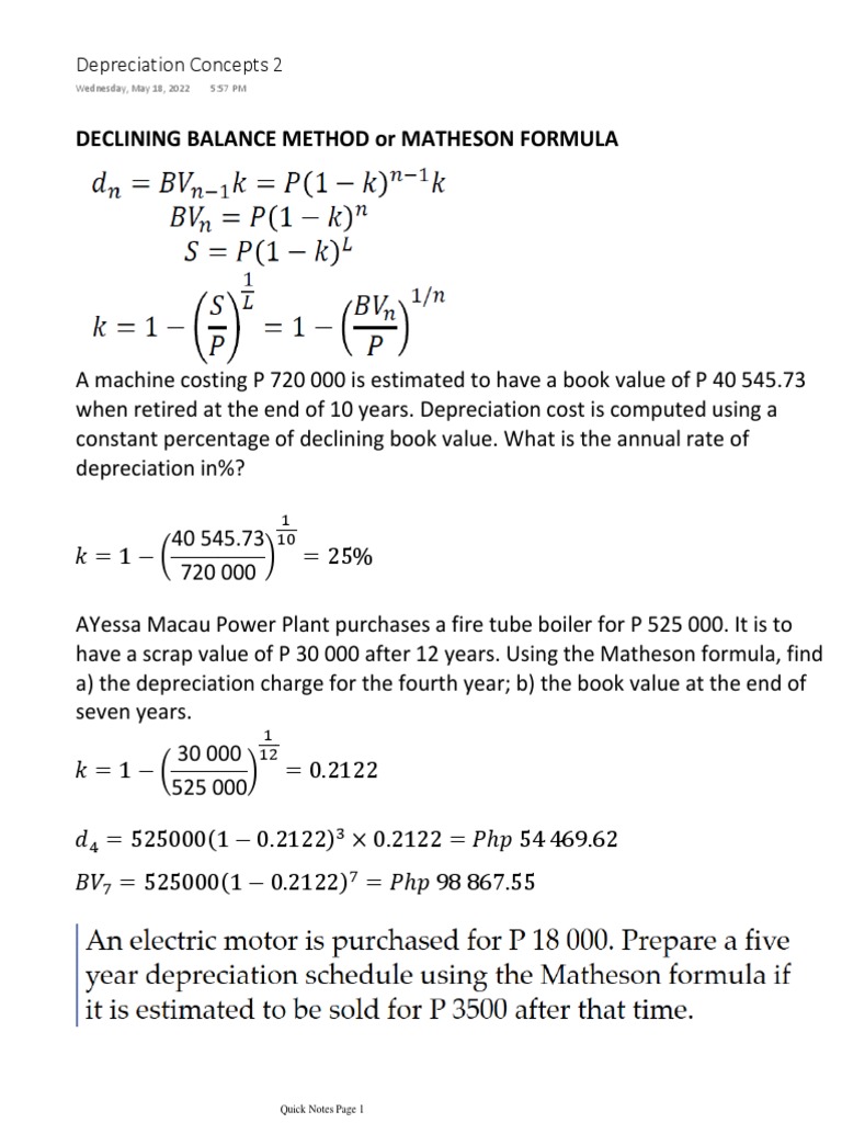 Depreciation Concepts 2 | PDF | Depreciation | Book Value