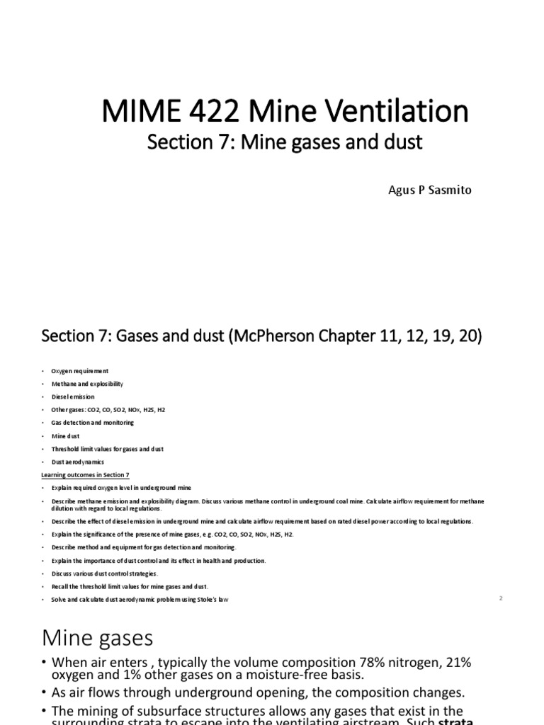 Section 7 Gasses and Dust PDF | PDF | Combustion | Exhaust Gas