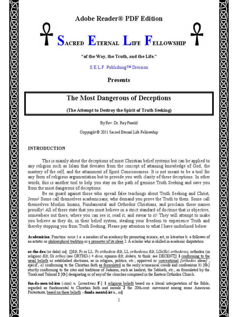 The Most Dangerous of Deceptions (Rev 6) | PDF | Born Again | Jesus