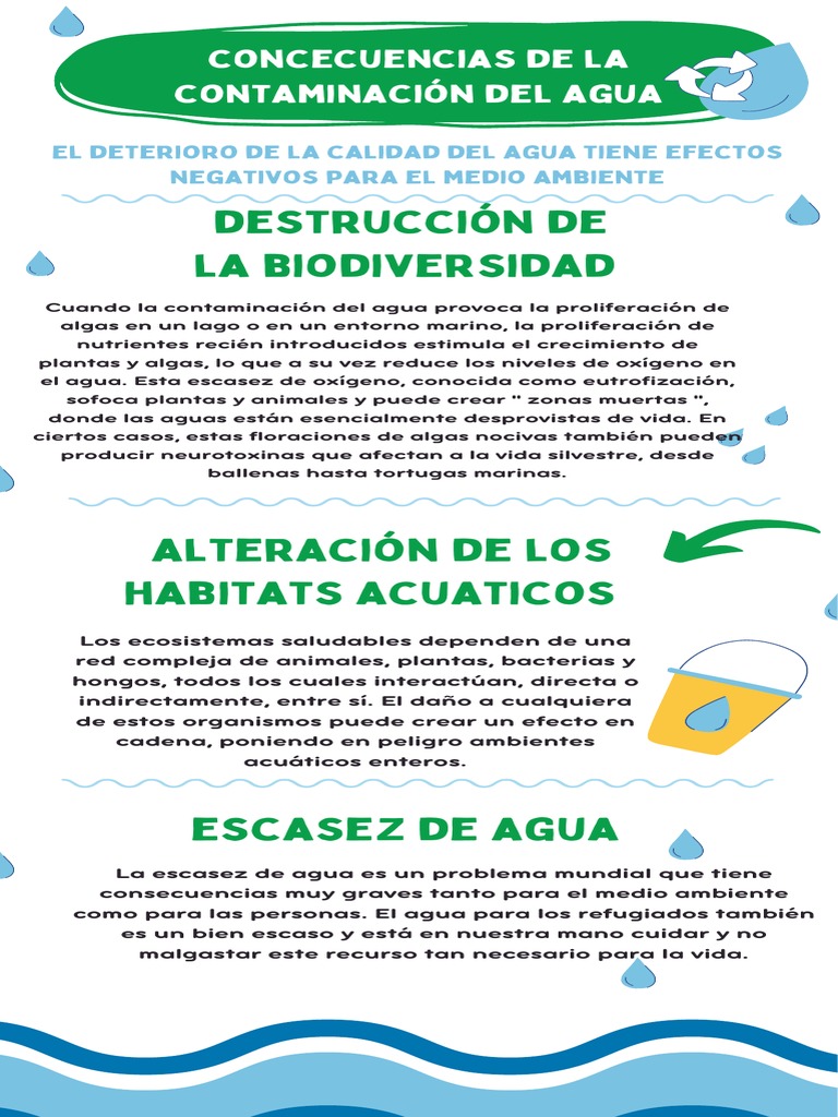 Infografia Gm Pdf La Contaminación Del Agua Agua