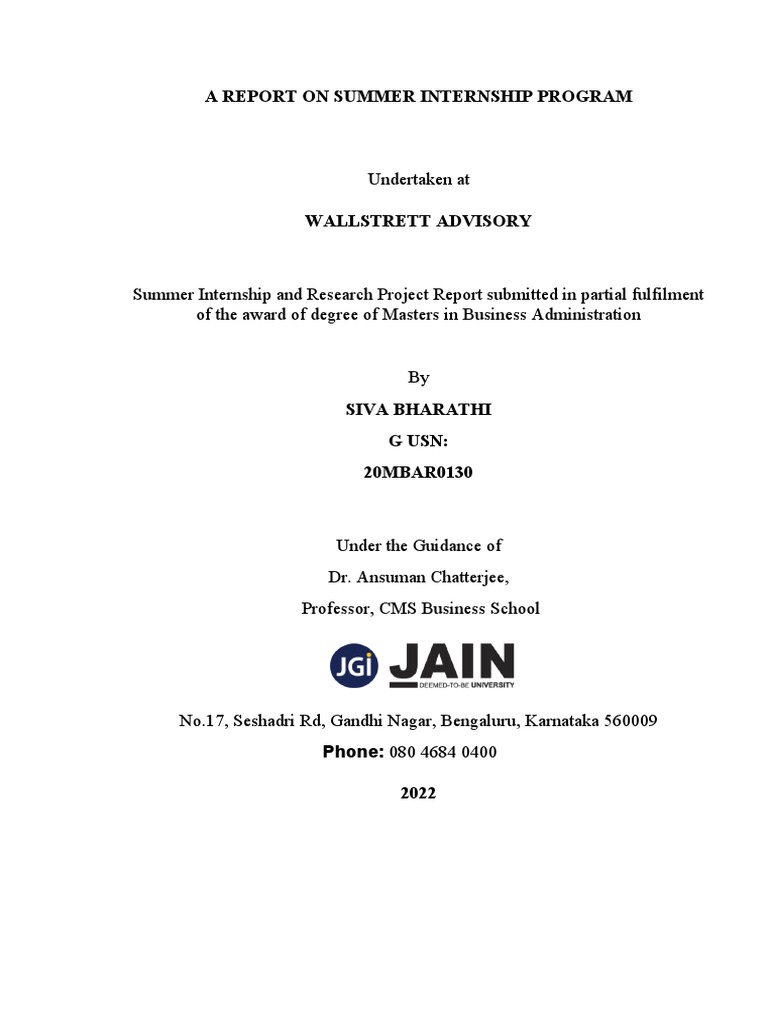 Siva Bharathi G (20MBAR0130) SIP REPORT (Hard Copy) | PDF | Foreign Exchange Market | Exchange Rate