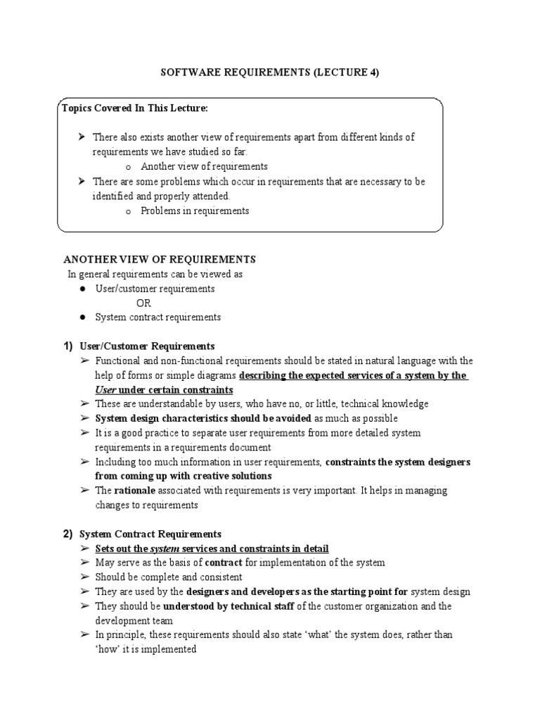 Lec 4 Pdf Specification Technical Standard Information Technology Management