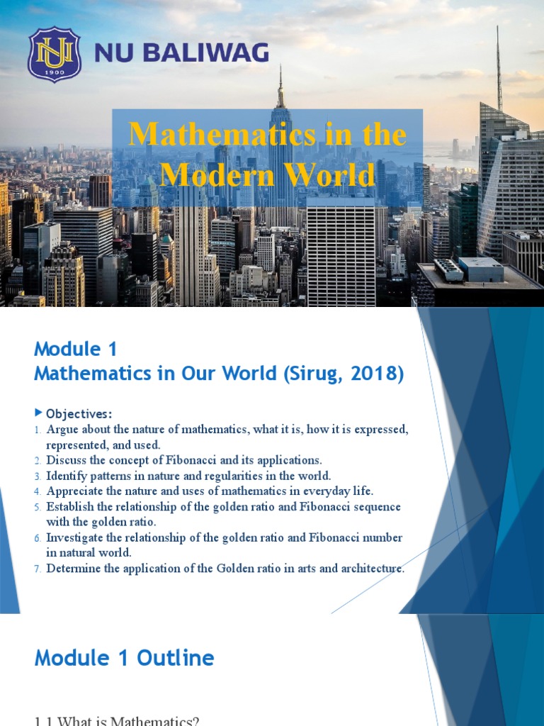 Module 1 Mathematics In Our World Part 1 Pdf Pattern Mathematics