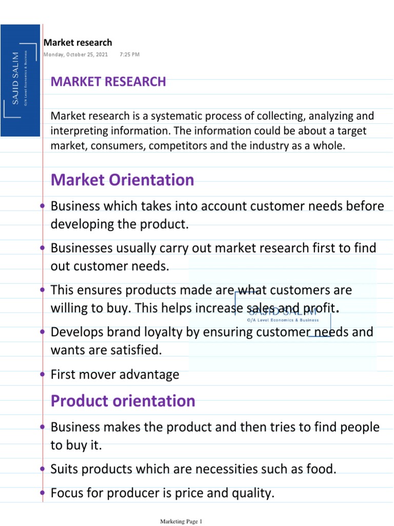 Market Research | PDF | Marketing Research | Marketing