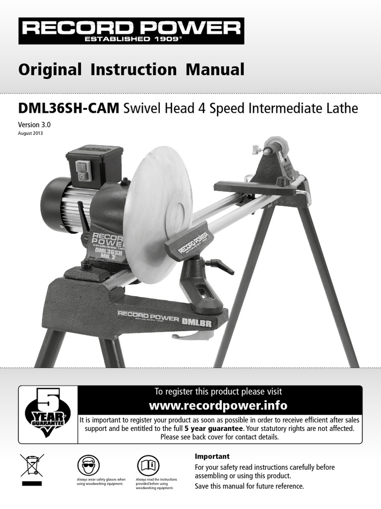 Lathe Manual | PDF | Ac Power Plugs And Sockets | Safety
