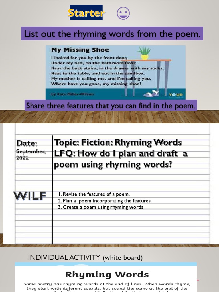 Y4 T1 WK 2 English LP3 - Planning Poem | PDF