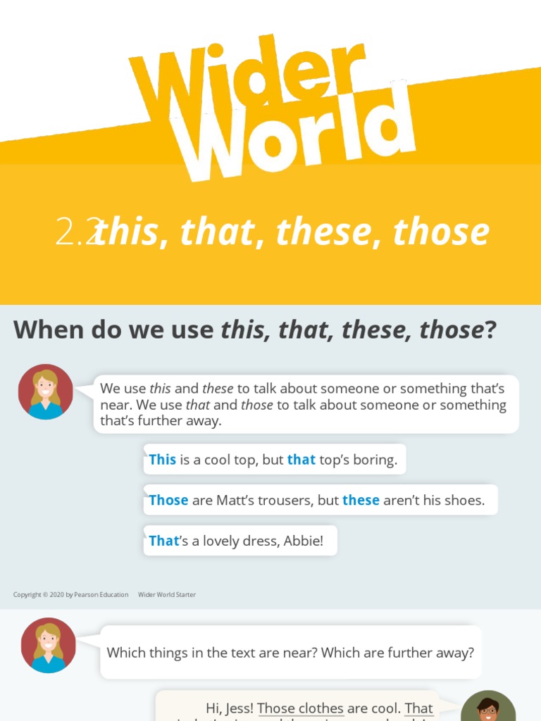 Wider World Starter Grammar Presentation 2 2 | PDF | Grammar | Languages