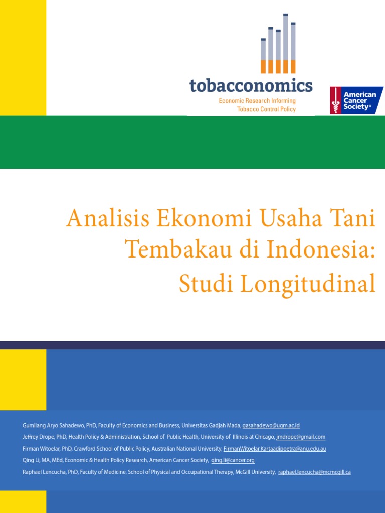 Analisis Usaha Tani Tembakau - 2020 | PDF