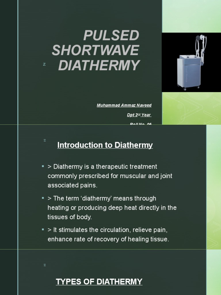 Overview of Pulsed Shortwave Diathermy | PDF | Inductor | Electric Current