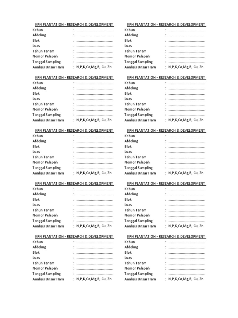Label Sampel LSU | PDF