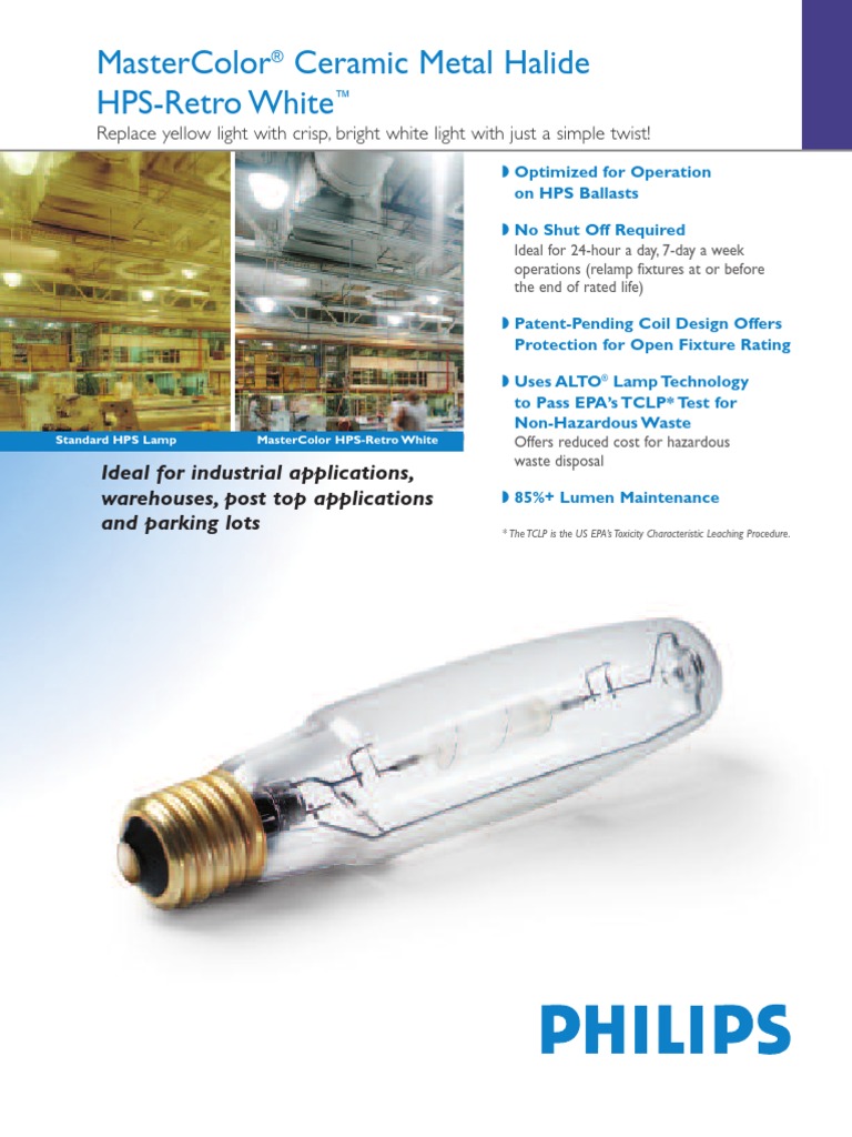 Mastercolor Ceramic Metal Halide Hps-Retro White | PDF | Interior ...