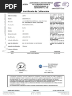 Certificado Manometro | PDF | Calibración | Metrología