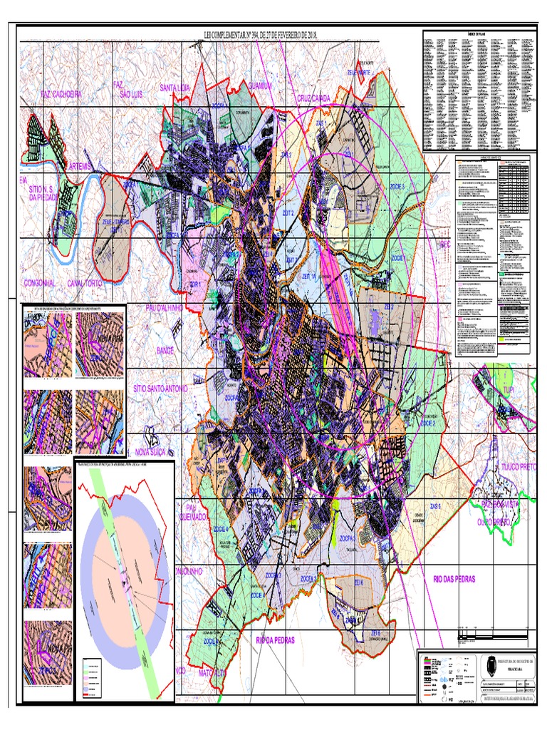 Mapa de Zoneamento de Piracicaba - 2019 | PDF