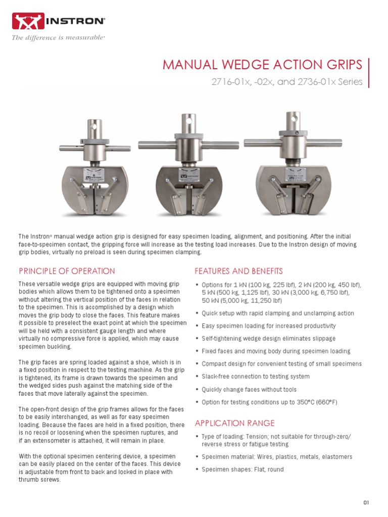 Manual Wedge Action Grips - 2716-01X-02X and 2736-01X | PDF | Tools ...