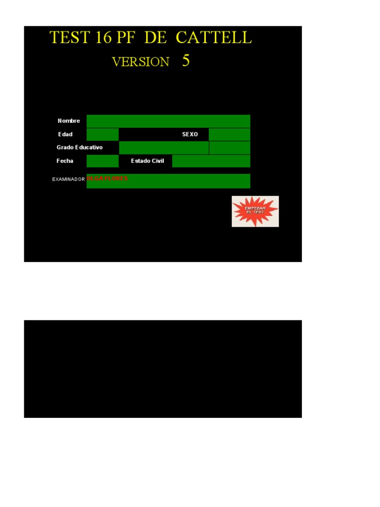 16 PF Cattell V 5 | PDF | Caballos